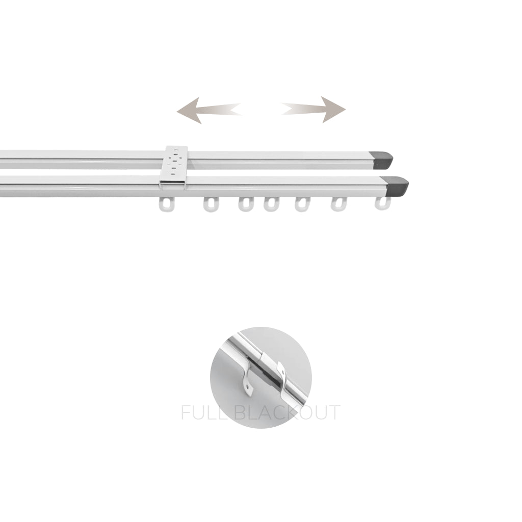 Taylor | Length Adjustable | Double Pleated Header Track | Cozyology